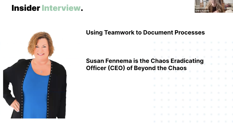 Event Summary: Using Teamwork to Document Processes